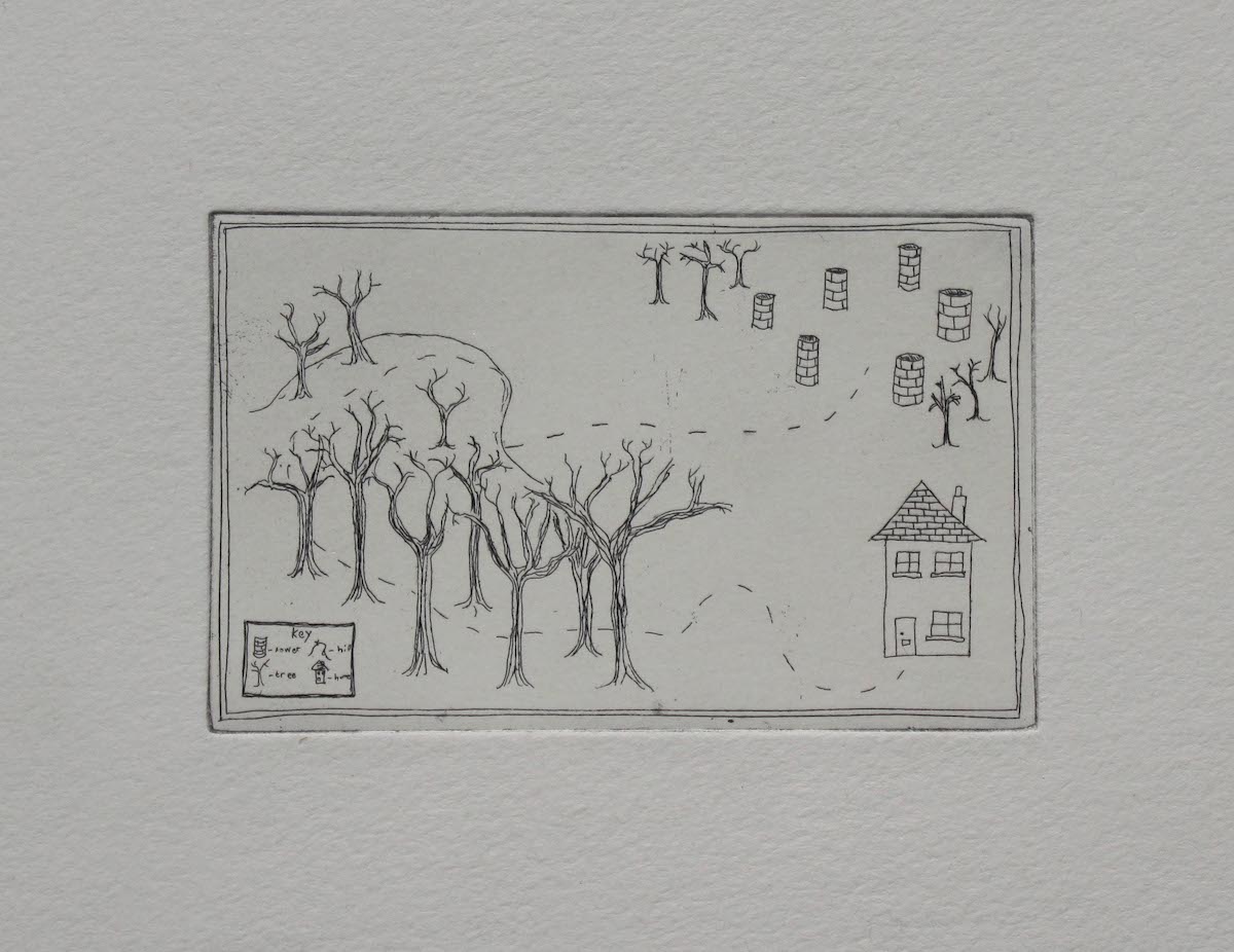 Peter Nash, Alternative Route, 2019, Etching on Hahnemühle paper. Image ...